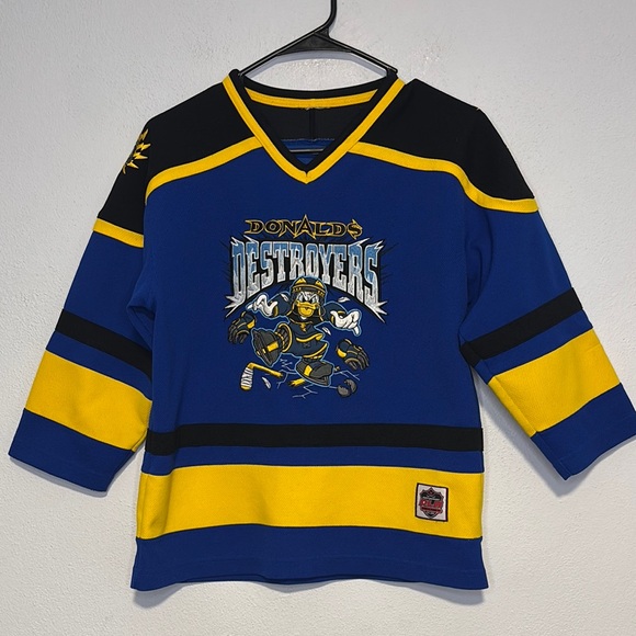 Disney | Shirts & Tops | Donald Duck Destroyers Embroidered Hockey ...